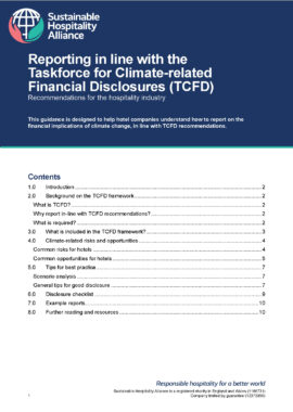 Reporting in line with the Taskforce for Climate-related Financial ...