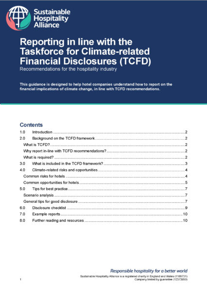Reporting in line with the Taskforce for Climate-related Financial ...