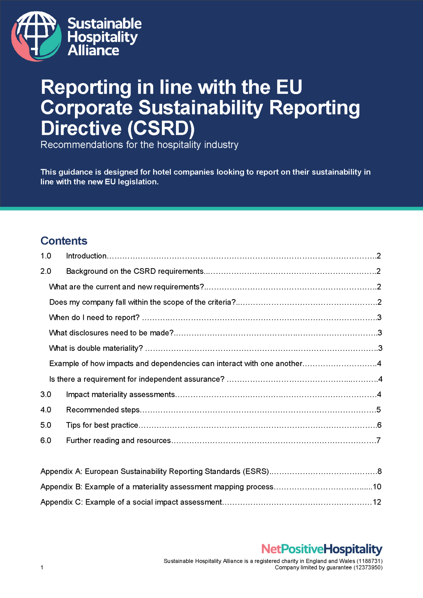 Reporting in line with the EU Corporate Sustainability Reporting ...