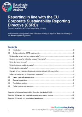 Reporting in line with the EU Corporate Sustainability Reporting ...