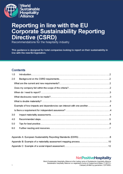 Reporting in line with the EU Corporate Sustainability Reporting ...