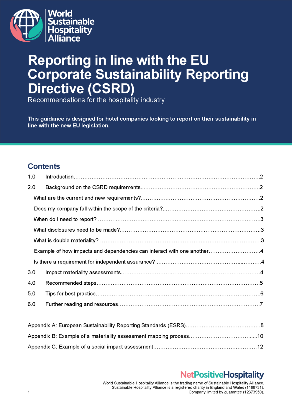 Reporting in line with the EU Corporate Sustainability Reporting ...